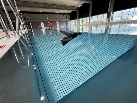 Public Pool With Movable Floor And Hinged Wall In Norway