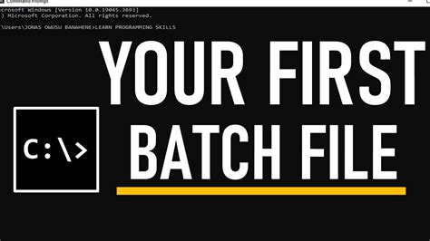 How To Create A Simple Batch File In Windows Using Cmd Cmd Batchfile Youtube