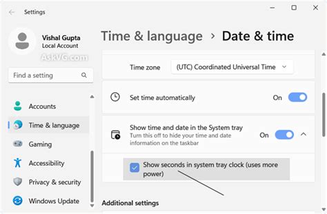 [tip] Show Seconds In Taskbar Clock In Windows 10 And 11 Askvg