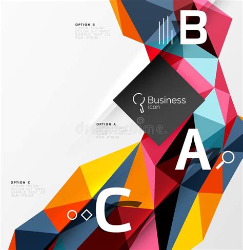 Triangle Mosaic Vector Abstract Template Stock Vector Illustration Of Gray Light 87647862