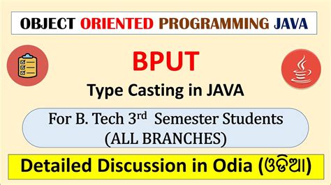 Type Casting In Java Odia Code Lover Java Programming Tutorial Java Interview Question