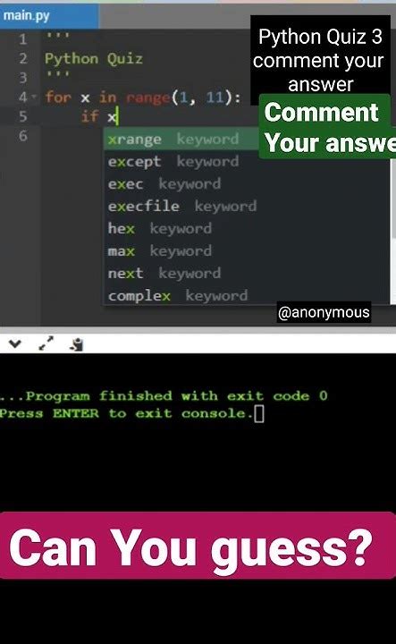Python Quiz 3 Practice Day 2 Basic Coding Questions Interview