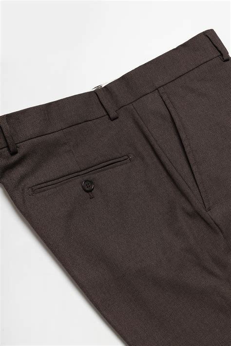 بنطلون كلاسيك سليم فيت بني Tie House