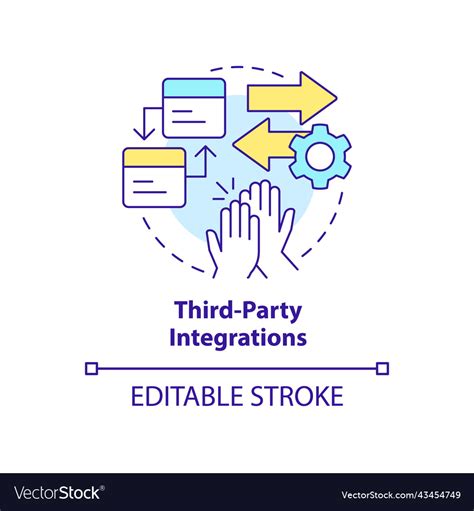 Third Party Integrations Concept Icon Royalty Free Vector