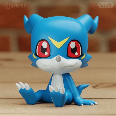 🐉 Veemon Chibi 3 Modelos Digimon 02 Impressão Fácil・arquivo 3d Para