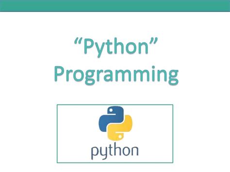 Python Tutorials Pptx