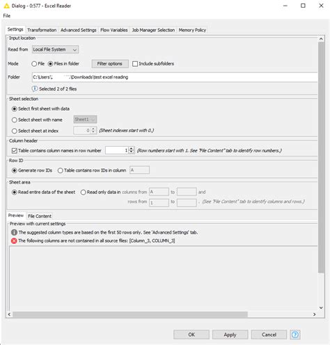 Request Ignore Header Casing With The Read Excel Node Knime Analytics Platform Knime