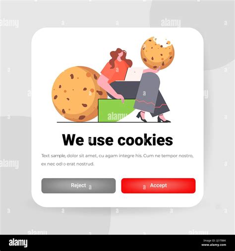 Businesswoman Holding Cookie Protection Of Personal Information Internet Web Pop Up We Use