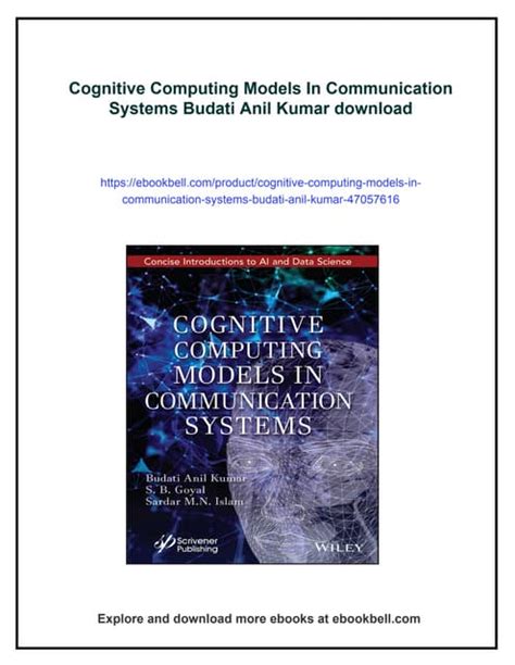 Cognitive Computing Models In Communication Systems Budati Anil Kumar Pdf