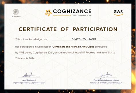 Aiswarya R Nair On Linkedin Aws Cloudcomputing Ai Ml Continuouslearning