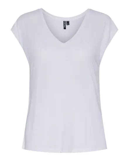 T Shirt Manches Courtes Femme Pieces Pckamala Tee Jrs Noos Bc Blanc