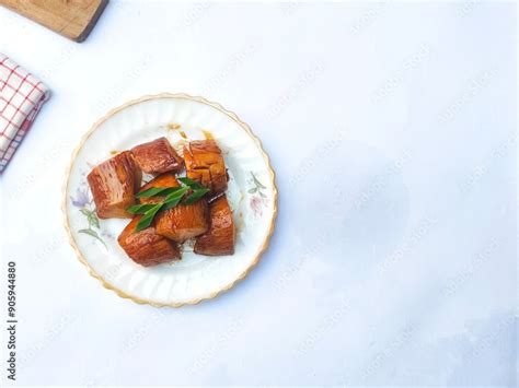 Boiled Cassava With Palm Sugar Is A Traditional Indonesian Dessert