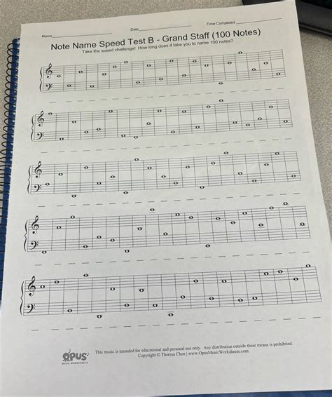 Solved Time Completed Name Date Note Name Speed Test B Grand Staff 1 Answer