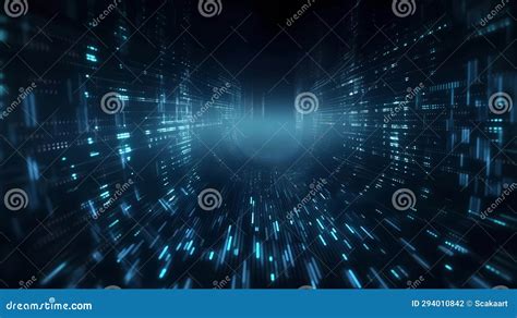 Abstract Digital Background With Binary Code And Ai Algorithms Stock