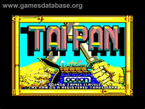 Taipan Amstrad Cpc Artwork Title Screen