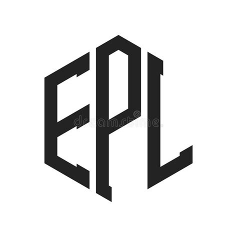 Epl Logo Design Initial Letter Epl Monogram Logo Using Hexagon Shape Stock Vector
