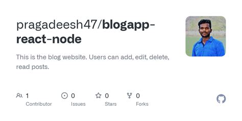 Github Pragadeesh47blogapp React Node This Is The Blog Website Users Can Add Edit Delete