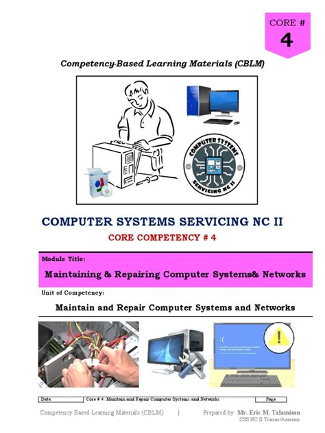 core 4 maintain and repair computer systems and network 26pgs pdf