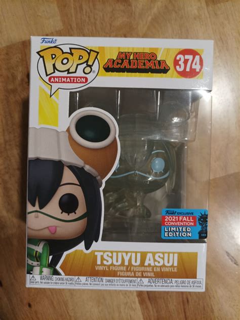 Funko Pop Animation My Hero Academia Tsuyu Asui Transparent Fall Convention Hobbies