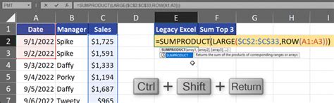Sum Of Top 3 Values Excel And Adam