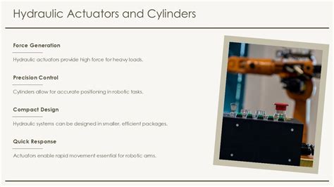 Hydraulic Actuators And Cylinders Hydraulic Robotic Ppt Template Acp Ppt Sample