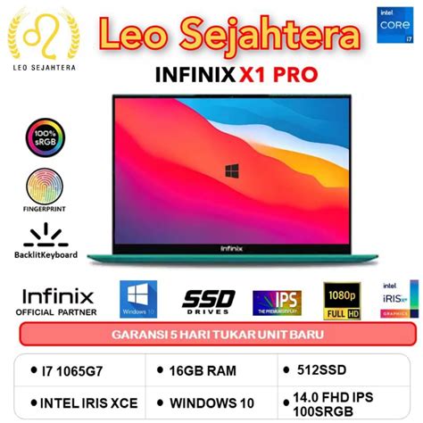 Jual Laptop Core I Ram Gb Ssd Gb Fingerprint Windows Garansi Resmi Infinix Indonesia