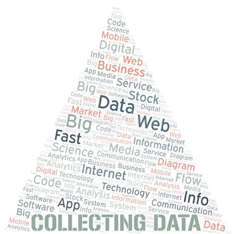 Collecting Data Vector Word Cloud Made With Text Only Stock Illustration Illustration Of