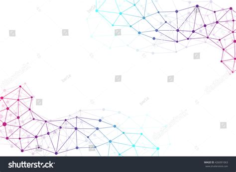 Geometric Colorful Background Molecule Communication Connected Stock Illustration 426091063
