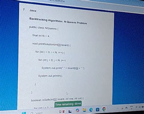 7 Java Backtracking Algorithms N Queens Problem Public Class Nqueens