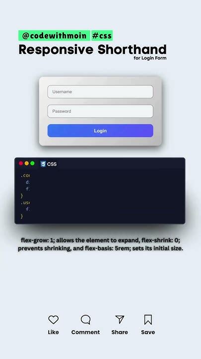 Responsive Login Shorthand Css Coding Navbar Youtube