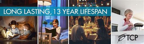 TCP Eco Ave LED Watt Equivalent Pack Soft White K Shatter Resistent Lumens