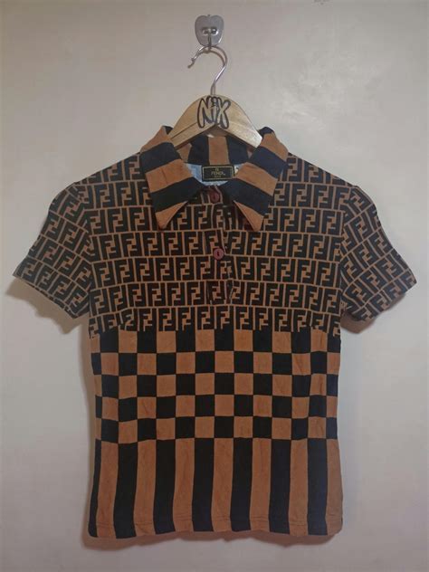 Fendi Vintage Fendi Moogram Polo Shirt Grailed