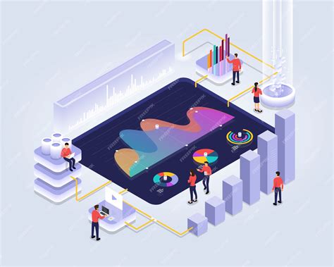 Premium Vector Isometric Analyzing Statistics