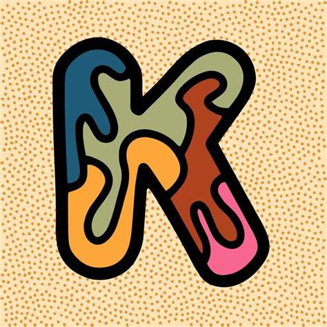 Premium Vector Letter K Vintage Retro Font With Stained Glass Pattern