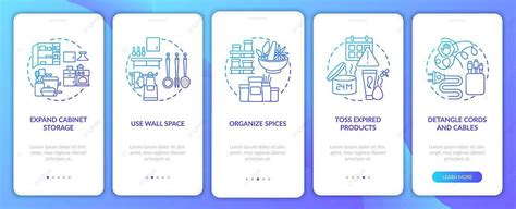 Conceptual Mobile App Onboarding Screen For Simplifying Clutter With Efficient Tips Vector