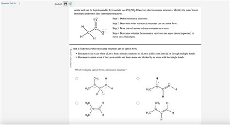 Solved Acetic Acid Can Be Deprotonated To Form Acetate Ion