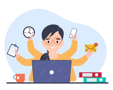 Multitasking Business Woman