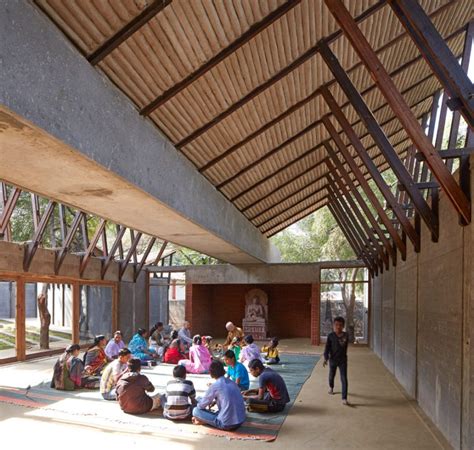 Sameep Padora Builds Buddhist Learning Centre In An Indian Forest Grove Vernacular