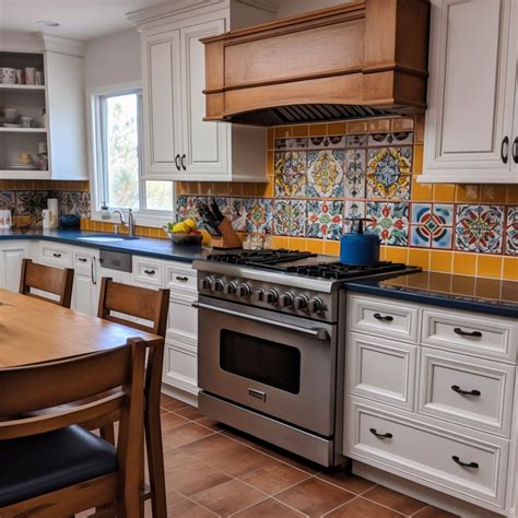 Modern Spanish Style Kitchen Backsplash