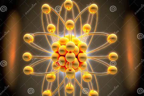 Abstract Model Atom Orbit With Oval Rings Around Center Stock Illustration Illustration Of