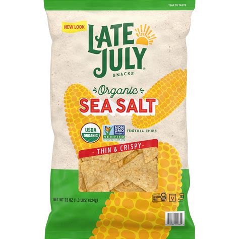 Late July Snacks Thin And Crispy Organic Tortilla Chips Sea Salt 22