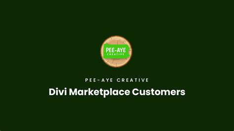 Divi Marketplace Customers Pee Aye Creative