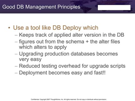 Evolving Agile Databases Ppt