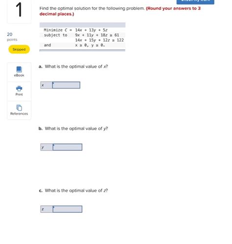 Solved Find The Optimal Solution For The Following Problem Chegg