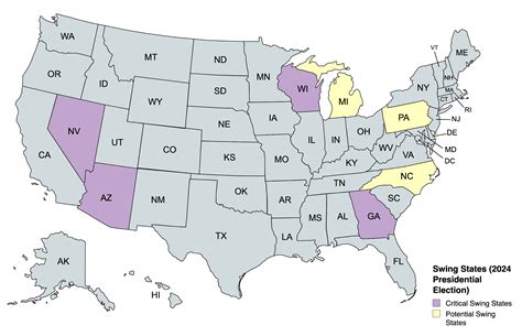 Swing States Map 2024 Americas Electoral Battlegrounds Mappr