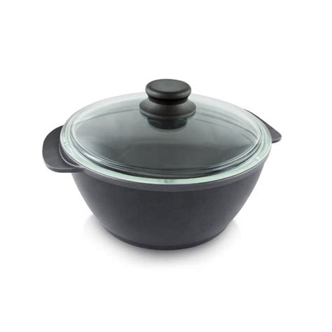 Тенджера със стъклен капак 3 5л лят алуминий 24см ⋆ Masterhaus