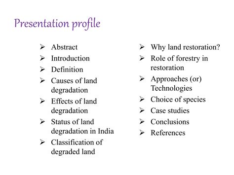 Role Of Forestry In Restoration Of Degraded Lands Pptx