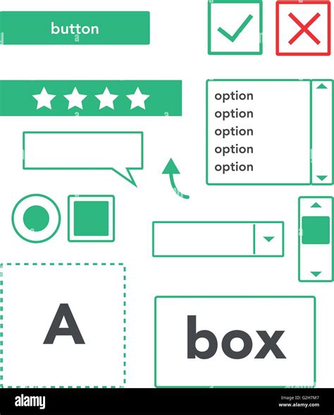 UI Elements Set Of Components Featuring The Flat Design Trend EPS Stock Vector Image Art Alamy