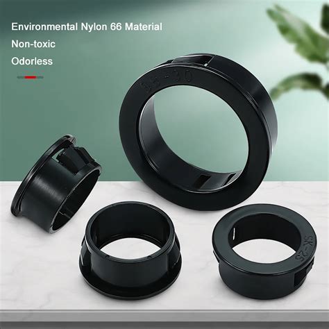 플라스틱 스냅온 와이어 그로밋 Pc 데스크 와이어 입구 콘센트 씰 링 홀 플러그 엔드 캡 부쉬 와이어 케이블 보호 8 50mm 10 개