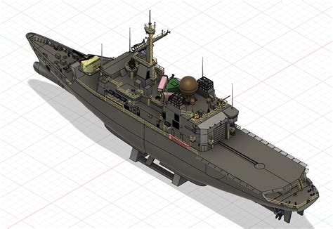 ⛵ Floreal 1 400 Class Surveillance Frigate・ 3d File For 3d Printing・cults